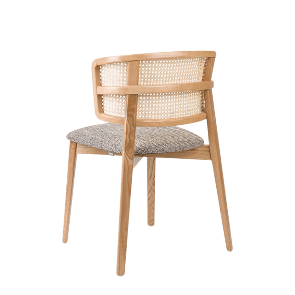 Coffee Wicker Back Sidechair - Crown Furniture